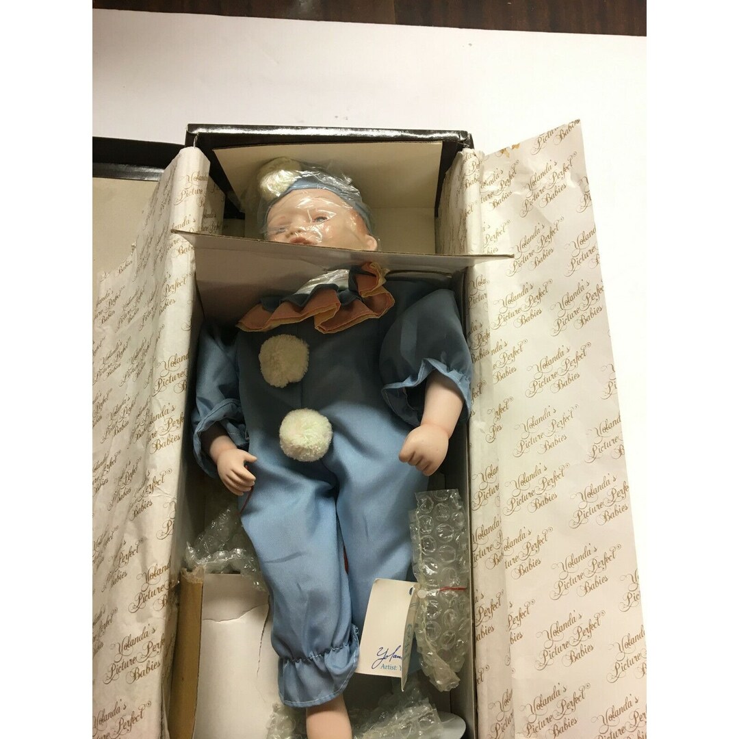 Yolanda's Picture Perfect Babies Porcelain Clown Doll, Edwin Knowles - Etsy