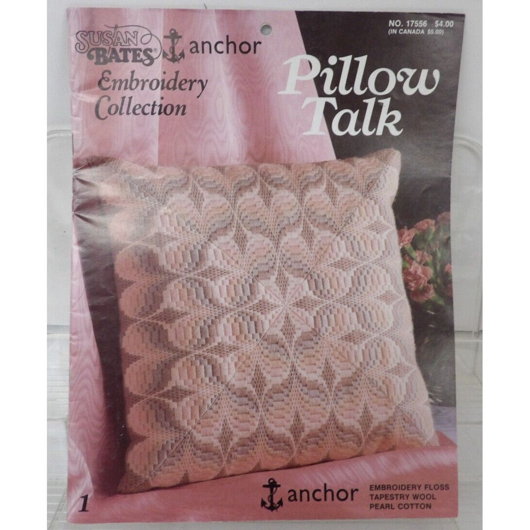 Pillow Talk Susan Bates Embroidery Collection #17556 ©1986 Susan Bates ...