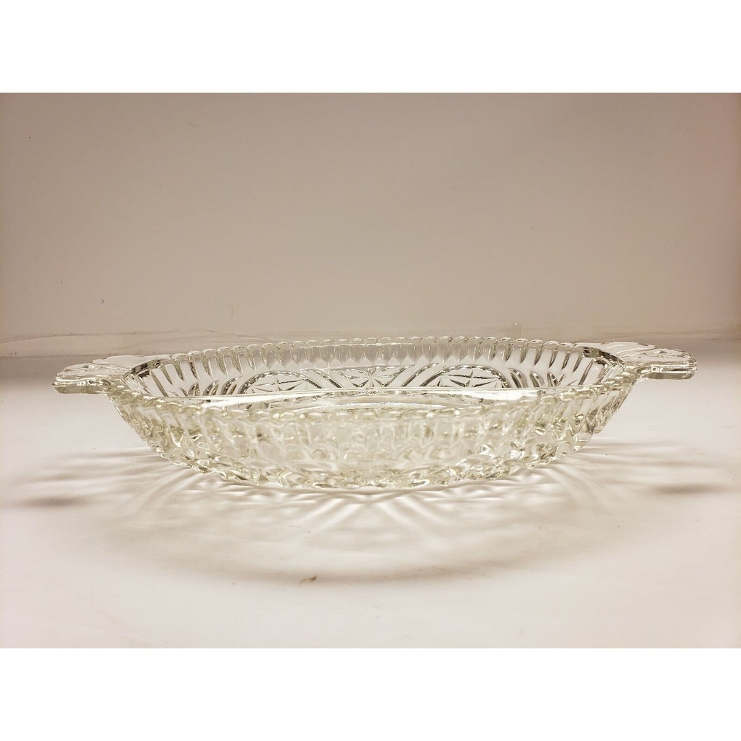 Vintage, Crystal, Cut Glass Divided Dish, 10", Two Handles (G26) - Etsy