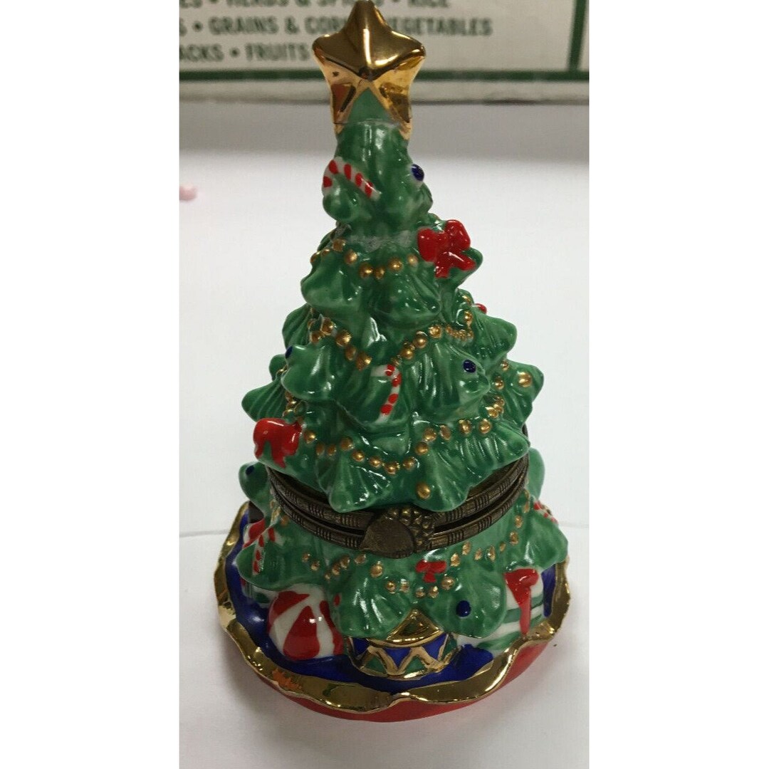 Christmas Tree Treasure Box, Classic Collectibles, 1996, 5"x3" May & Co ...