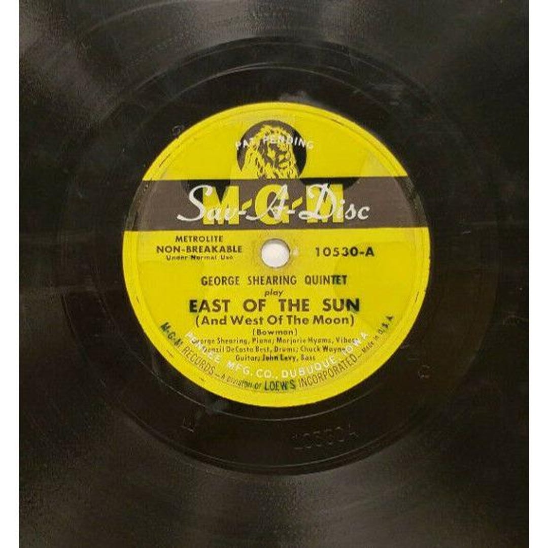 78RPM George Shearing Quintette-east of the Sun - Conception (R196) - Etsy