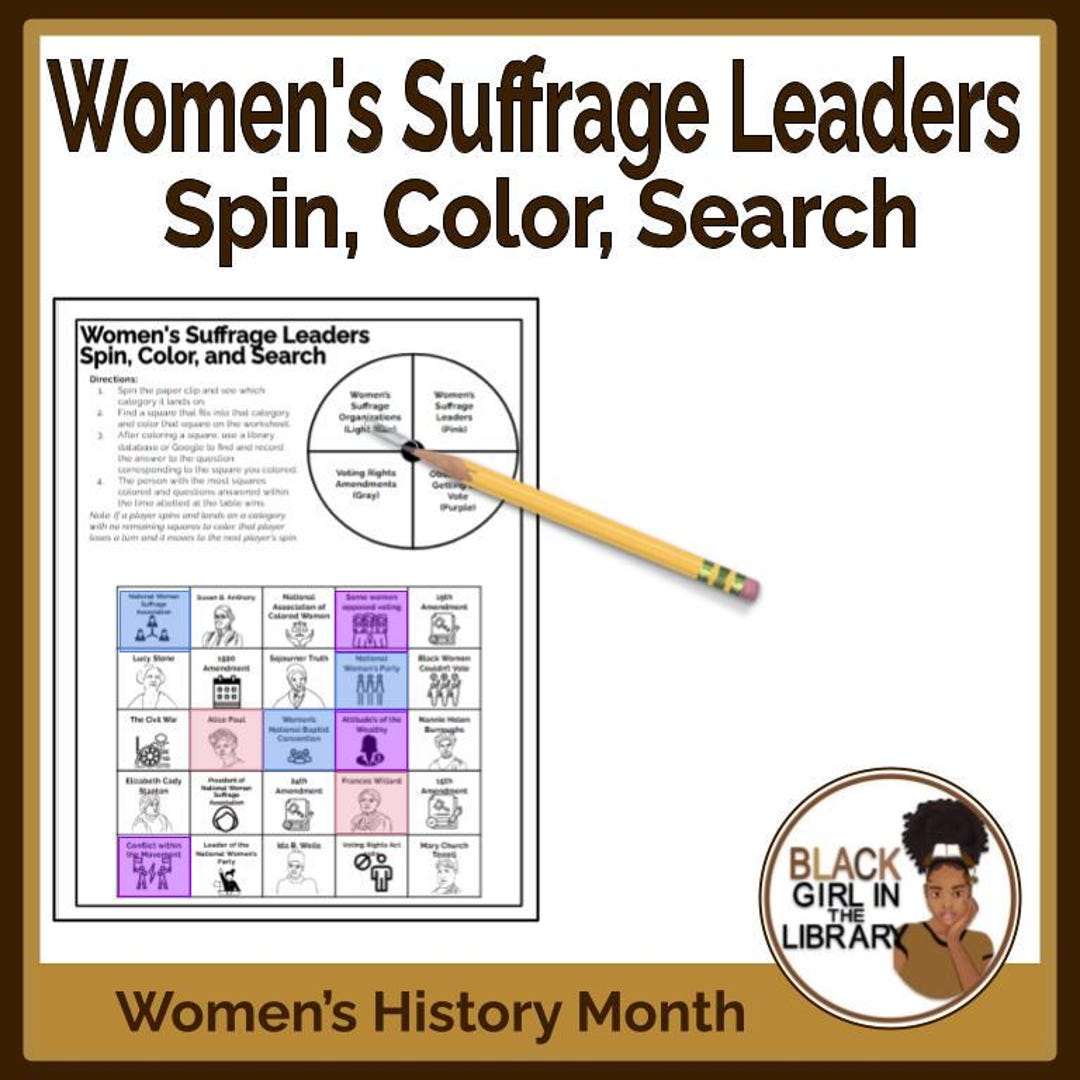 Library Women's History Month Suffrage Leaders - Etsy