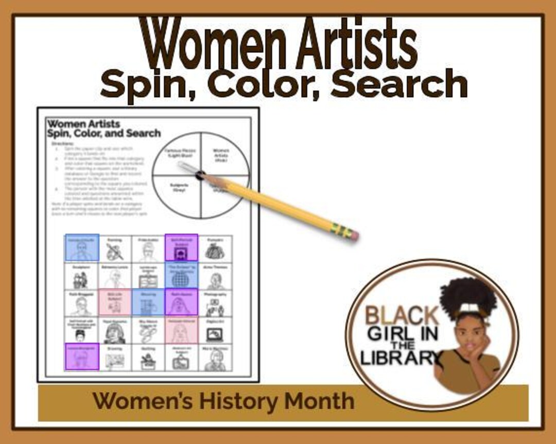 Women's History Month Artists Library Research Activity Center Station ...