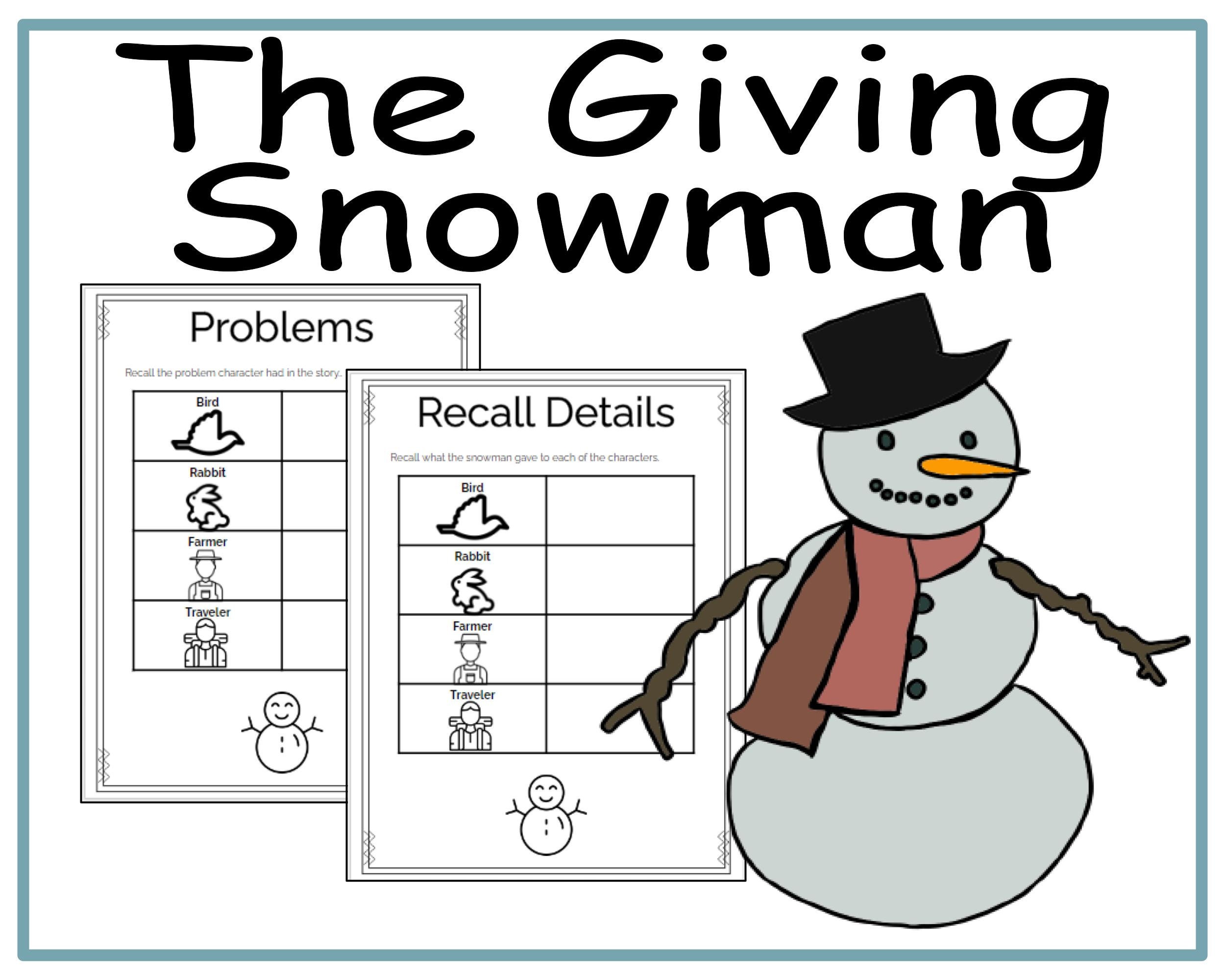 The Giving Snowman (Instant Download) - Etsy