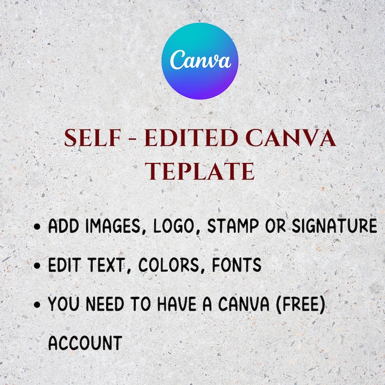 Editable Invoice Template Canva | Printable Small Business Invoice ...