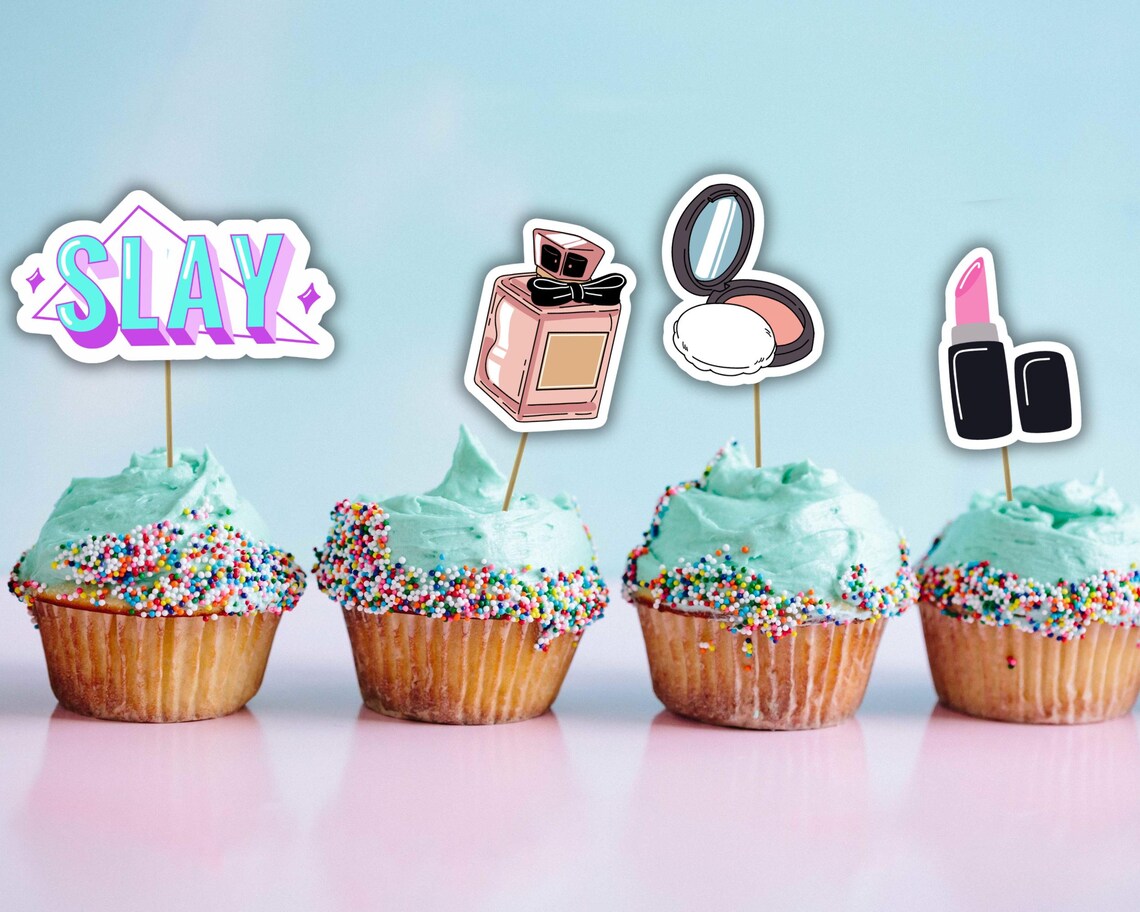 Beauty Queen Cake Toppers: Slay Makeup Decorations (digital Download ...
