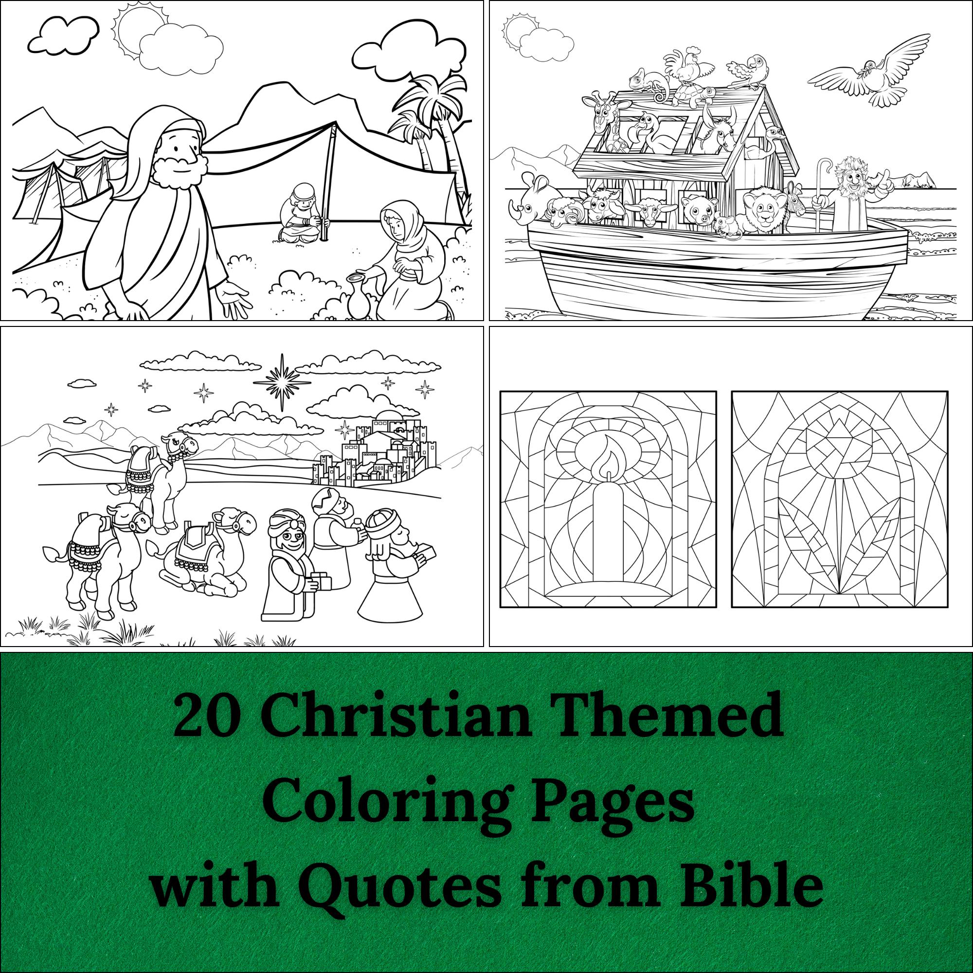 20 Cute CHRISTIAN Coloring Page | Religious Coloring Sheet | Christian ...