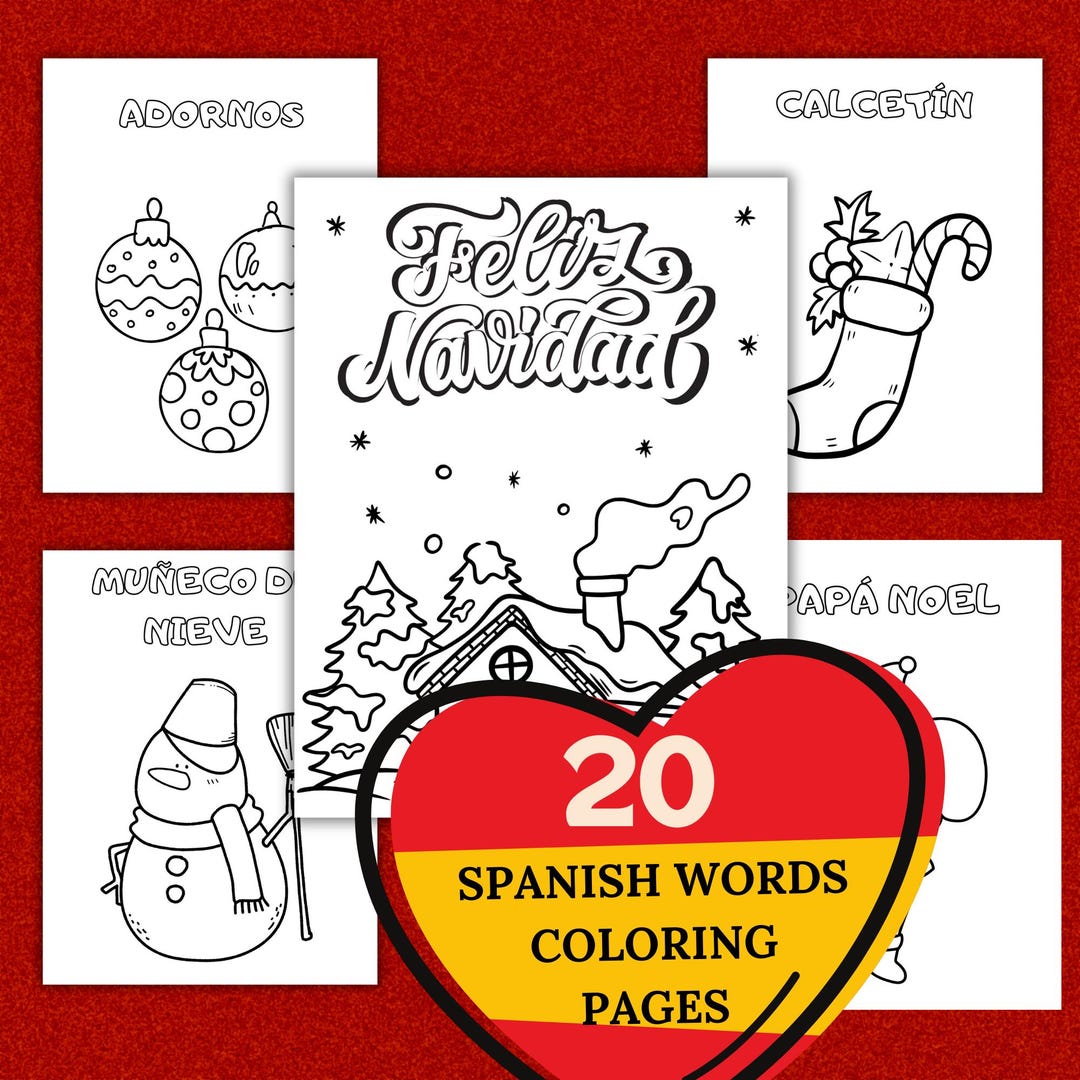 20 SPANISH Christmas Coloring Pages | Jumbo Kids Christmas Coloring ...