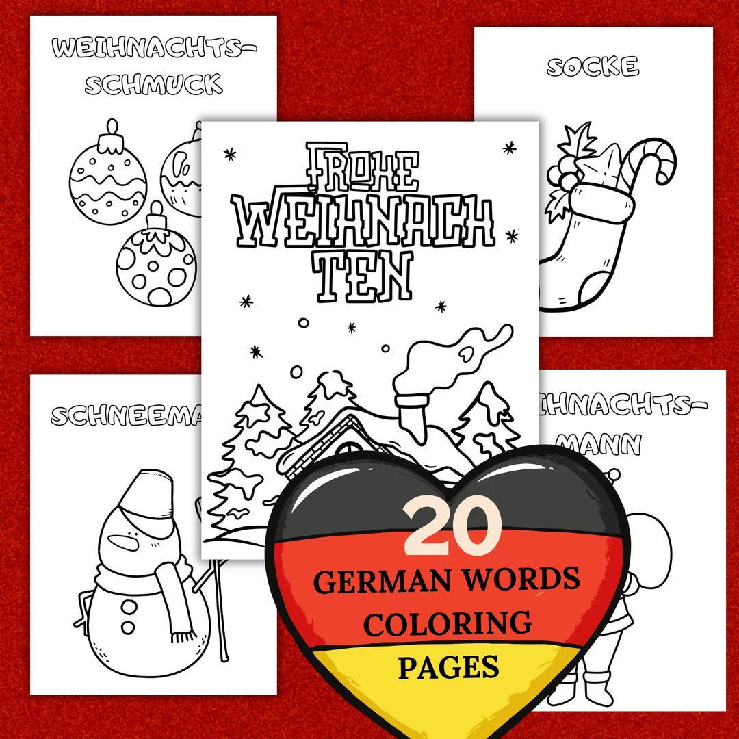 20 GERMAN Christmas Coloring Pages | Jumbo Kids Christmas Coloring ...
