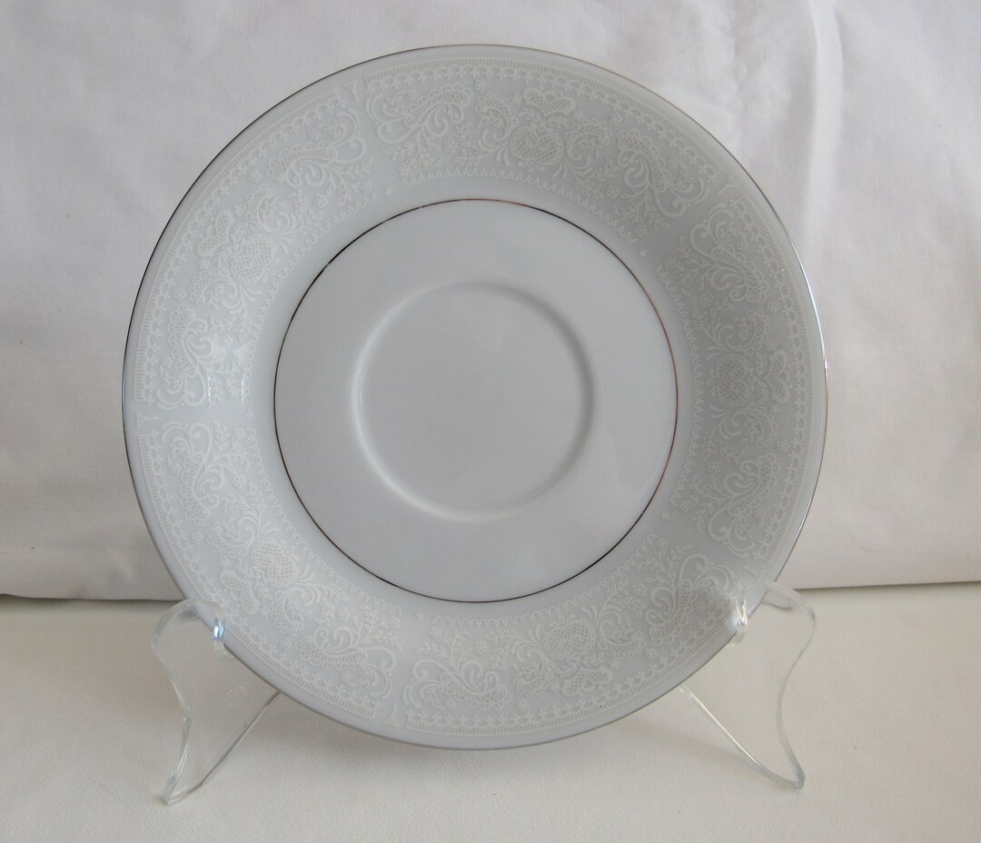 Vintage Crown Ming Jian Shiang Fine China Crochet Pattern Saucers - Etsy