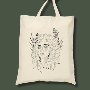 Medusa Tote Bag, Greek Mythology Tote Bag, Female Empowerment Tote Bag ...