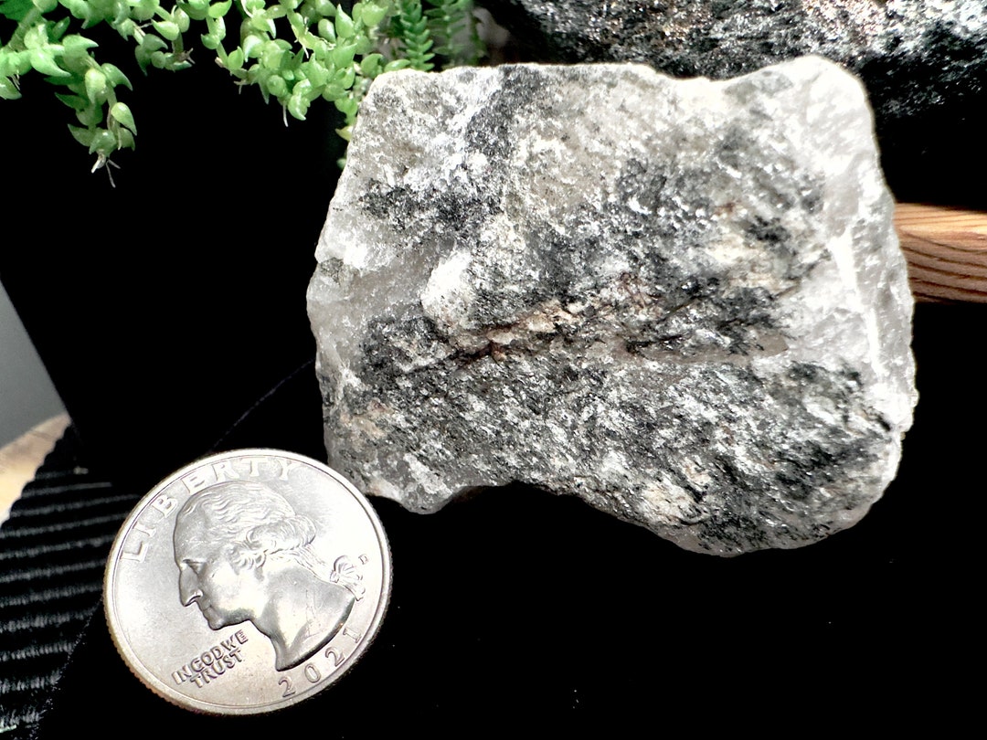 Snow Quartz With Silver Mica & Peach Calcite - Etsy