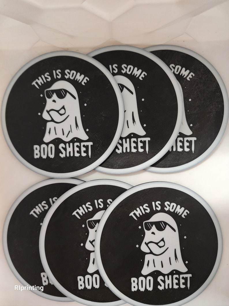 Boo Sheet Coasters - Etsy