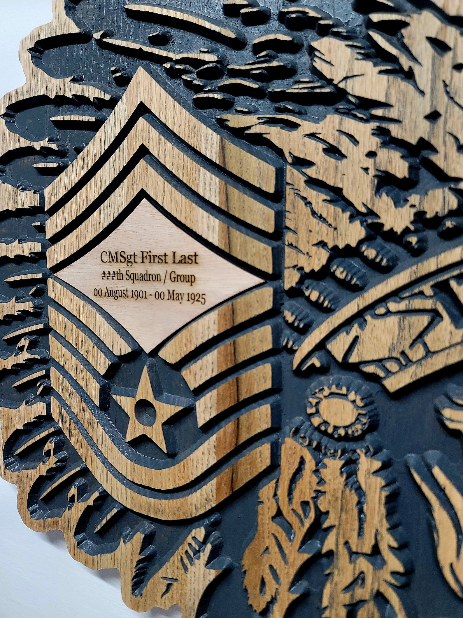 USAF Chief Master Sergeant Plaque - Air Force Plaque - E9 Plaque - Air ...