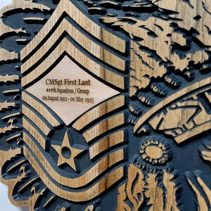 USAF Chief Master Sergeant Plaque - Air Force Plaque - E9 Plaque - Air ...