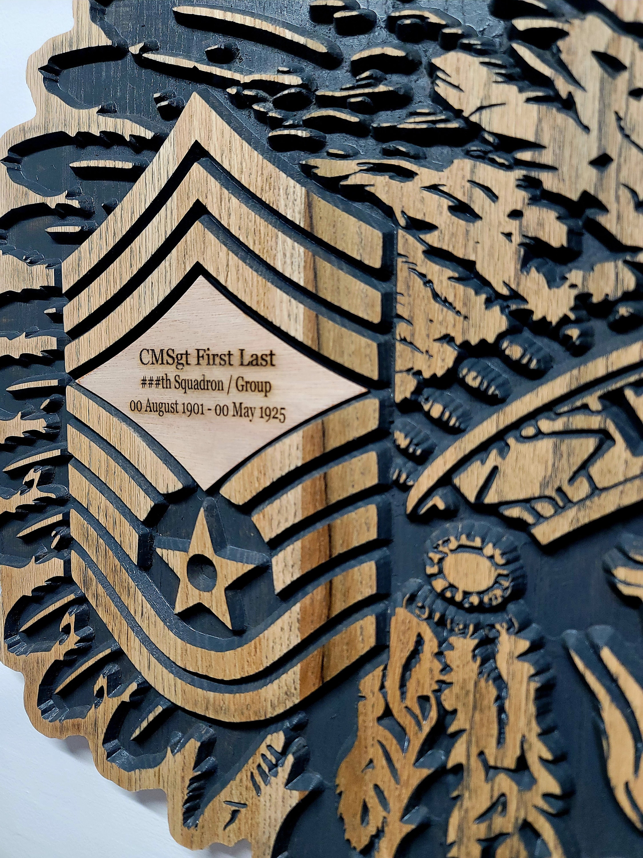 USAF Chief Master Sergeant Plaque - Air Force Plaque - E9 Plaque - Air ...