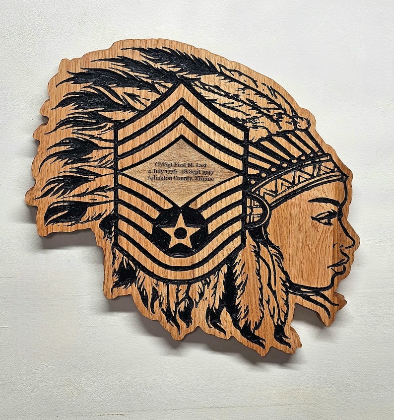 USAF Chief Master Sergeant Plaque - Air Force Plaque - E9 Plaque ...