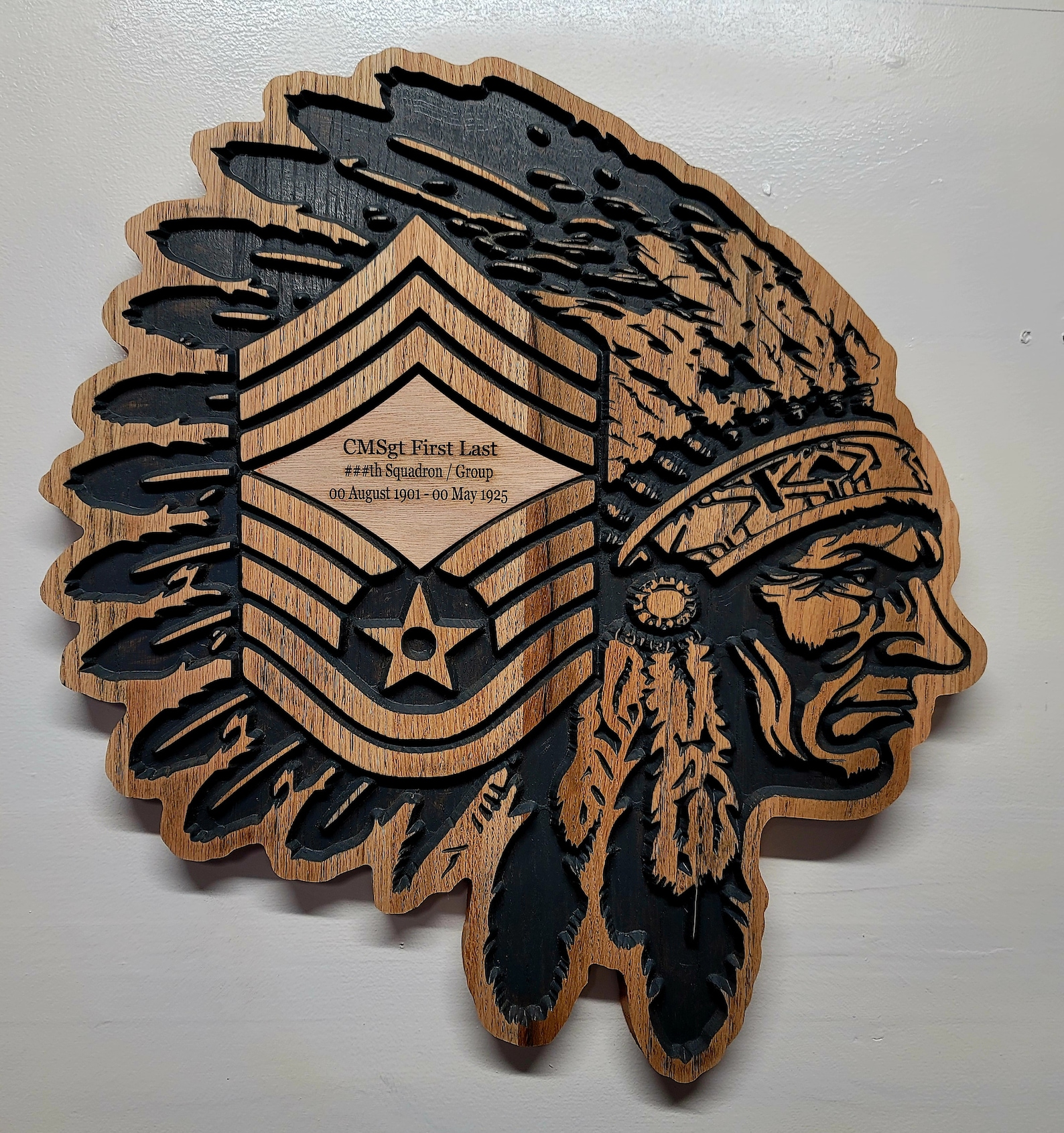 USAF Chief Master Sergeant Plaque - Air Force Plaque - E9 Plaque - Air ...