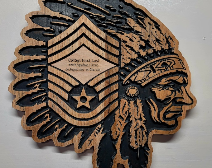 USAF Chief Master Sergeant Plaque - Air Force Plaque - E9 Plaque - Air ...