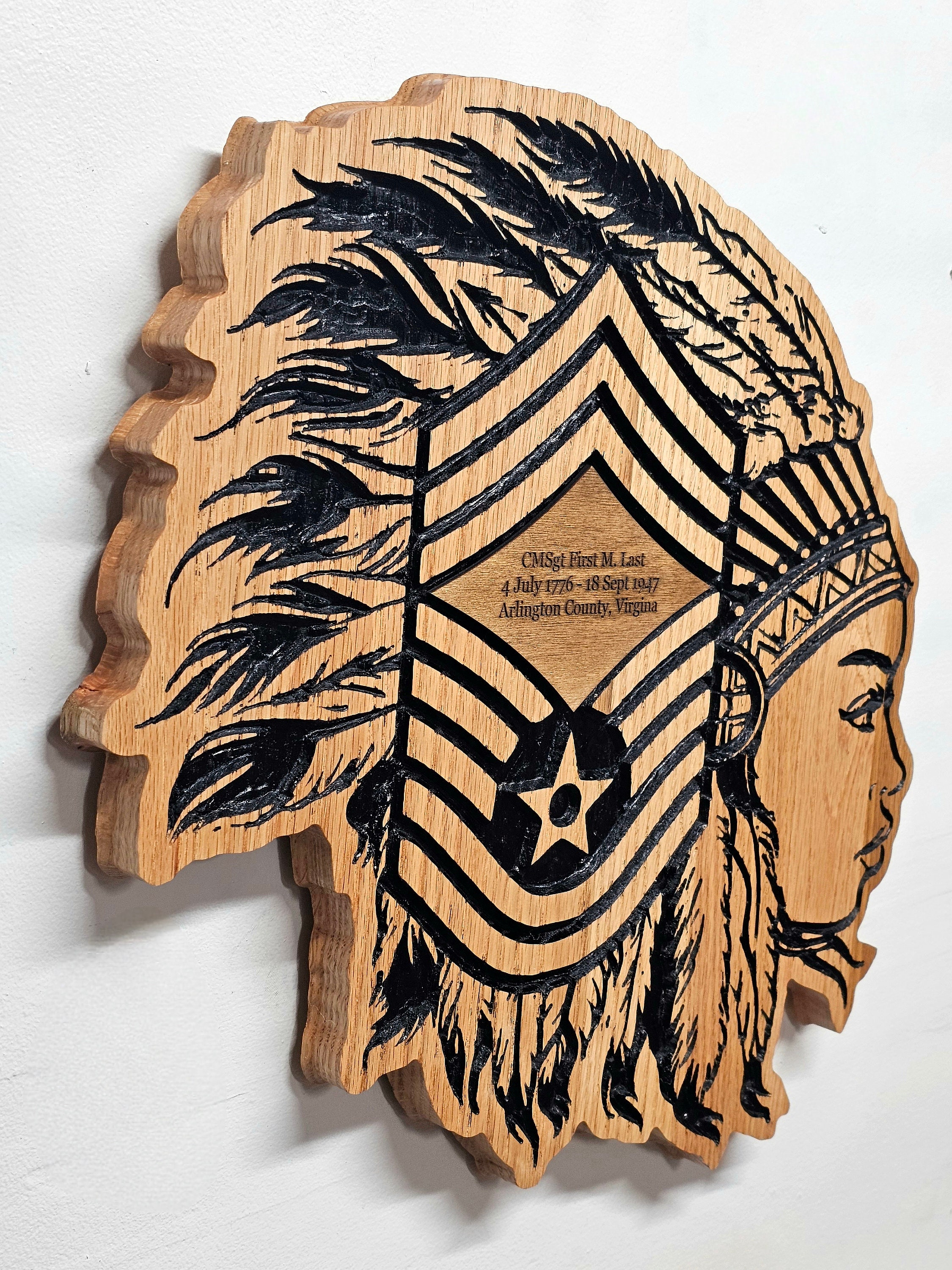 USAF Chief Master Sergeant Plaque - Air Force Plaque - E9 Plaque ...