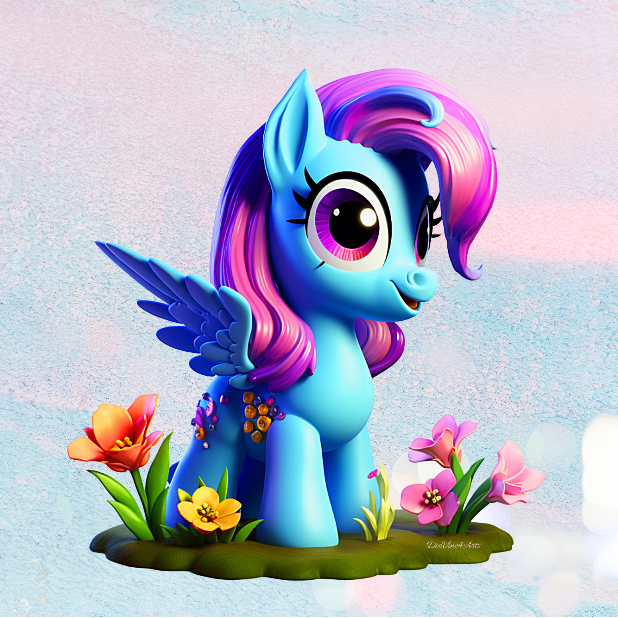 Pony Clipart Prints Cute Pony Collection Stickers Pony Digital - Etsy