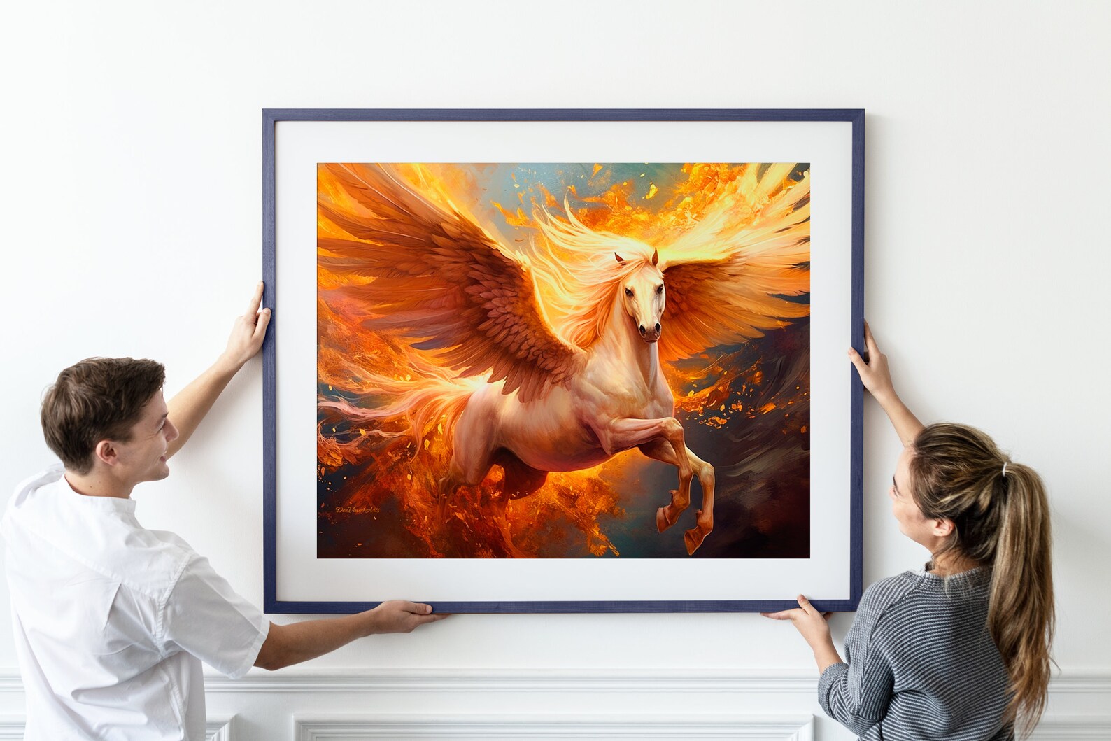 Pegasus Print Winged Horse Digital Download Pegasus Art Piece Pegasus Wall Art Winged Horse Gift ...
