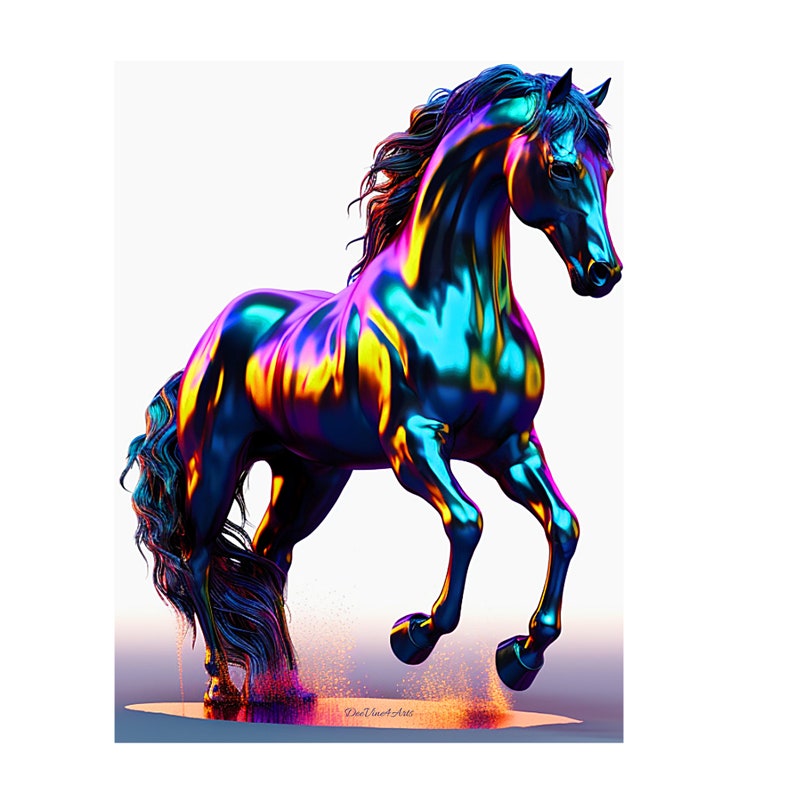 Oil Slick Art Horse Clipart Rainbow Horse PNG Clipart Horse Stickers ...
