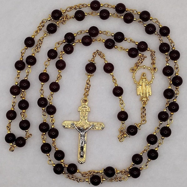 Garnet Rosary Beads - Etsy