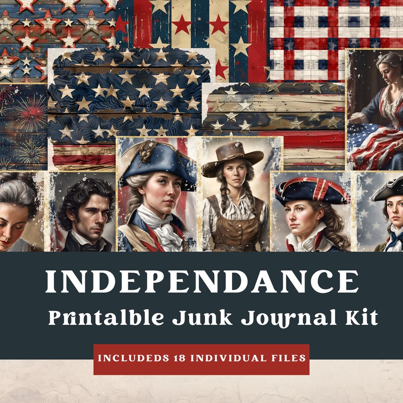 Independence 1776 Antique Printable Scrapbook Ephemera Vintage Collage ...