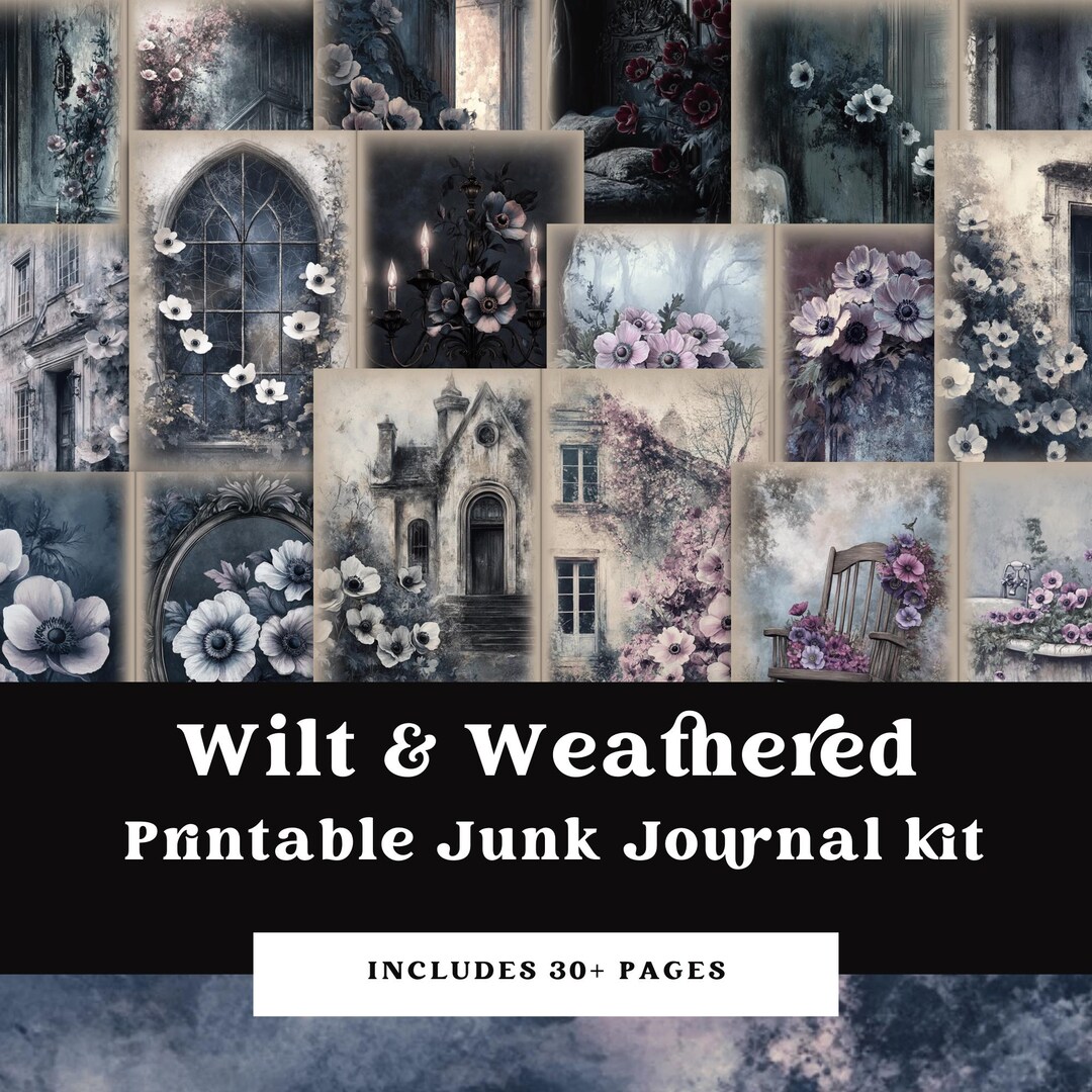 Abandoned House Junk Journal Folio Pockets Pages Tags Printable ...