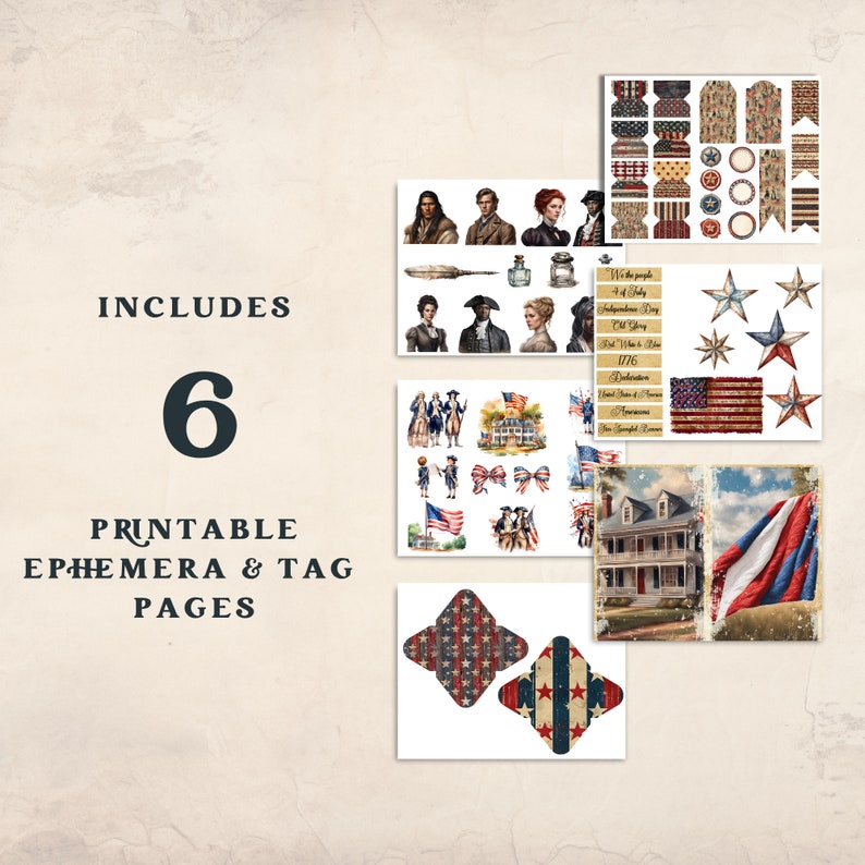 Independence 1776 Antique Printable Scrapbook Ephemera Vintage Collage ...