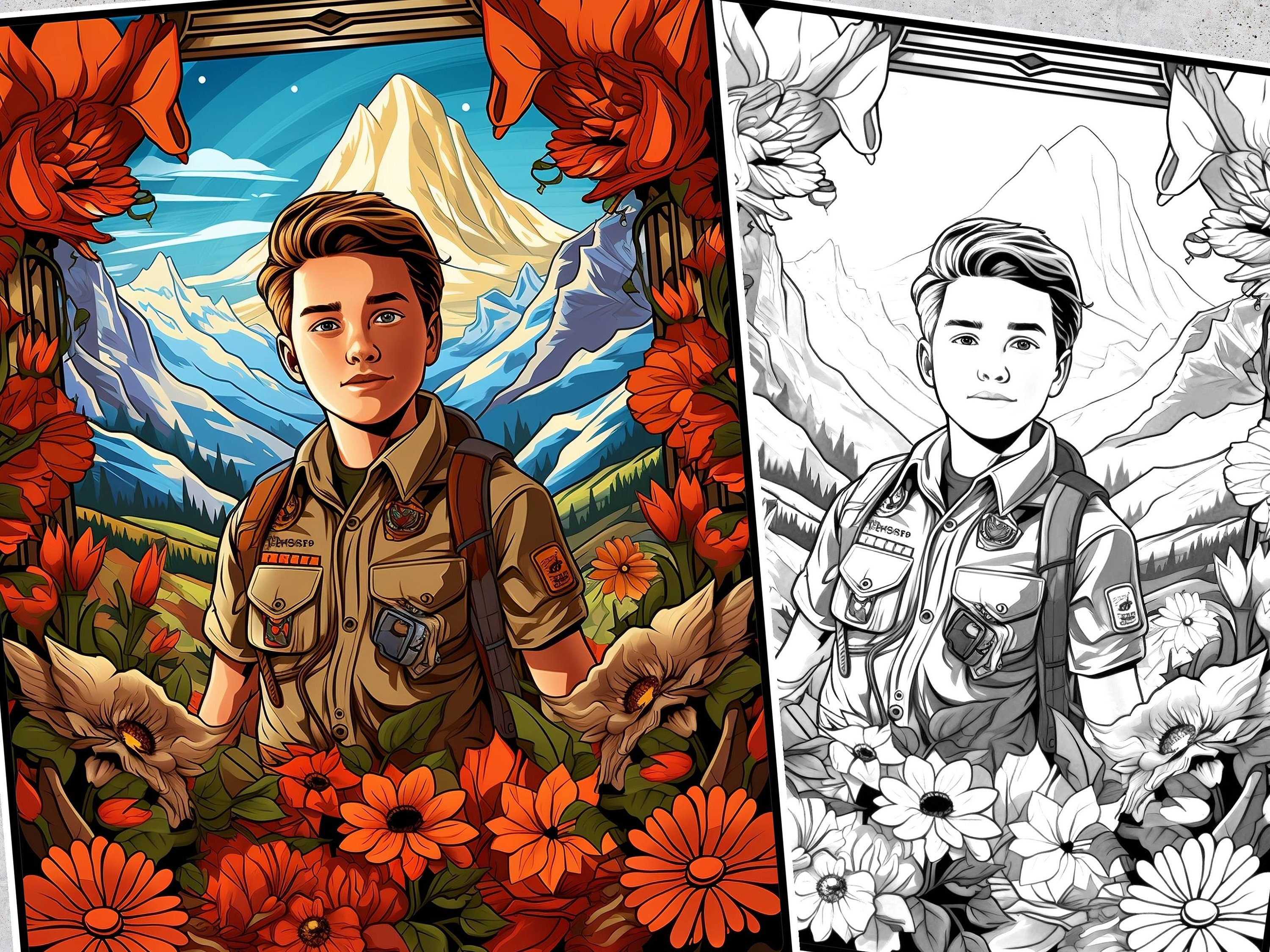 36 Valiant Scouts Coloring Pages, Valiant Scouts Printable Grayscale ...