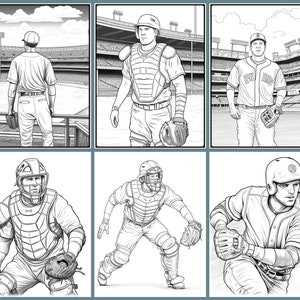 30 Baseball Coloring Pages, Baseball Adults Printable Grayscale ...