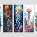 50 Jellyfish Printable Bookmarks, Ocean Digital Download Bookmark ...