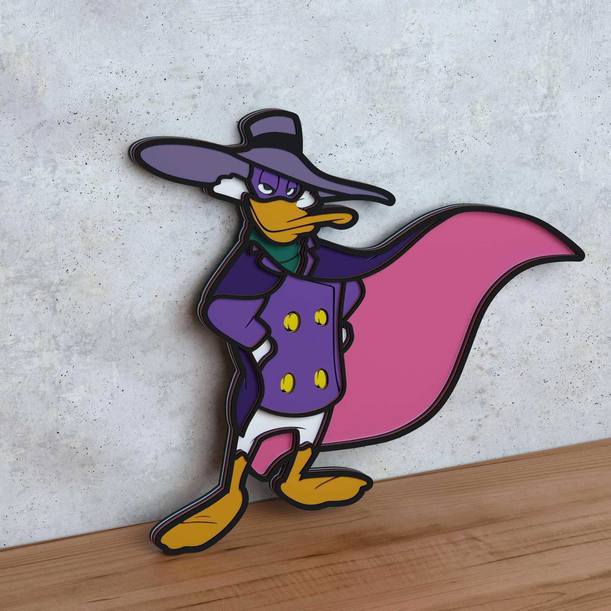 Darkwing Duck Layered Design for Laser and Paper Cutting, Cartoon Duck ...