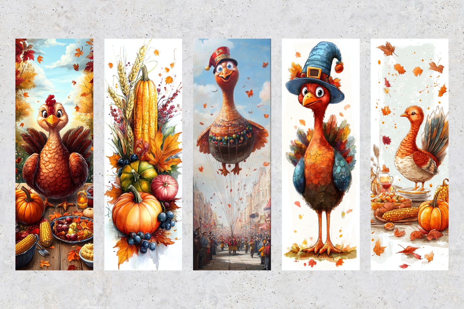 50 Thanksgiving Day Printable Bookmarks, Thanksgiving Arts Digital ...