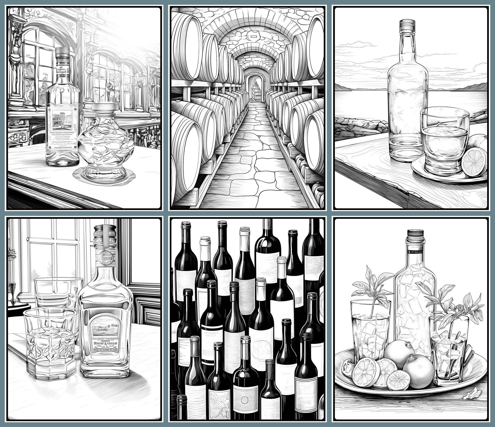 30 Alcohol Coloring Pages, Alcoholic Adults Printable Grayscale ...