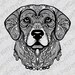 5 Labrador Retriever SVG Bundle, Dog Zentangle Mandala SVG, Set of Dog ...