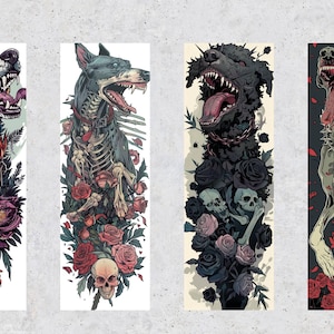 50 Horror Dog Printable Bookmarks, Scary Dog Digital Bookmark Sheets ...