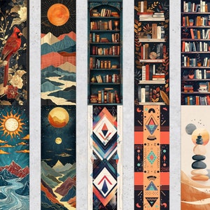 50 Boho Style Printable Bookmarks, Boho Digital Download Bookmark ...