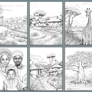 30 Africa Coloring Pages, Adults Printable Coloring Page With African ...
