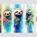 40 Cute Sloths Printable Bookmarks, Sloths Digital Download Bookmark ...