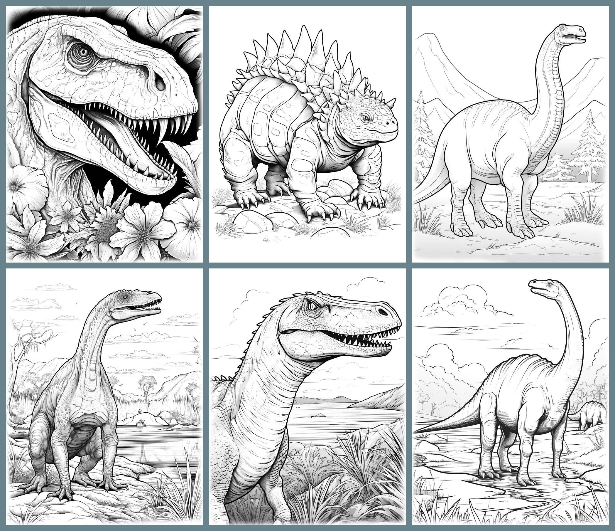 36 Dinosaurs Coloring Pages Printable Dinosaur Coloring Pages - Etsy