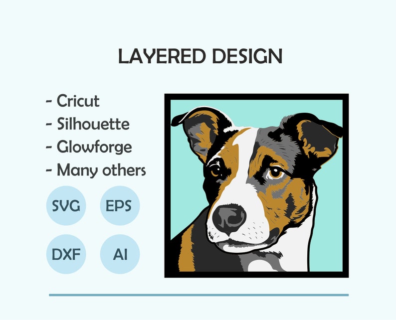 Jack Russell Terrier Shadow Box, 3D Dog SVG Layered Design for Cricut ...