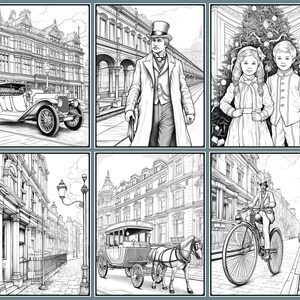 30 Victorian Era Coloring Pages, Victorian Adults Printable Grayscale ...
