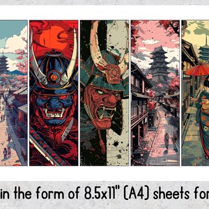 50 Japan Art Printable Bookmarks, Historical Digital Download Bookmark ...