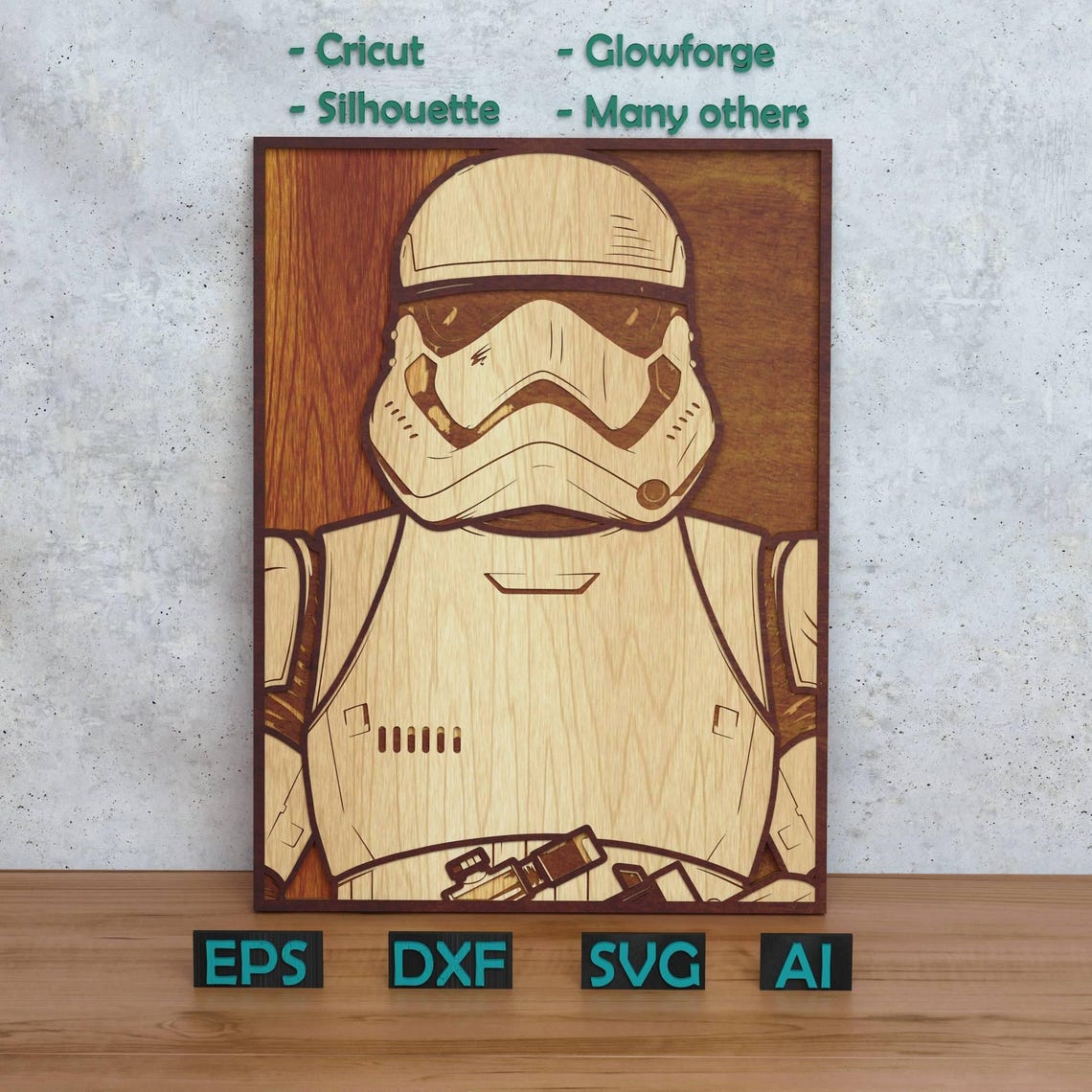 Stormtrooper Star War Layered Design for Laser and Paper Cutting ...