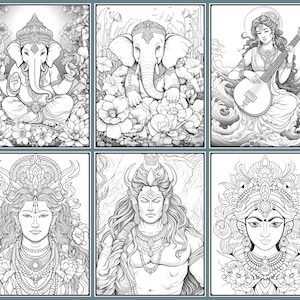 30 Hinduism Coloring Pages, Adults Printable Coloring Page Hinduist ...