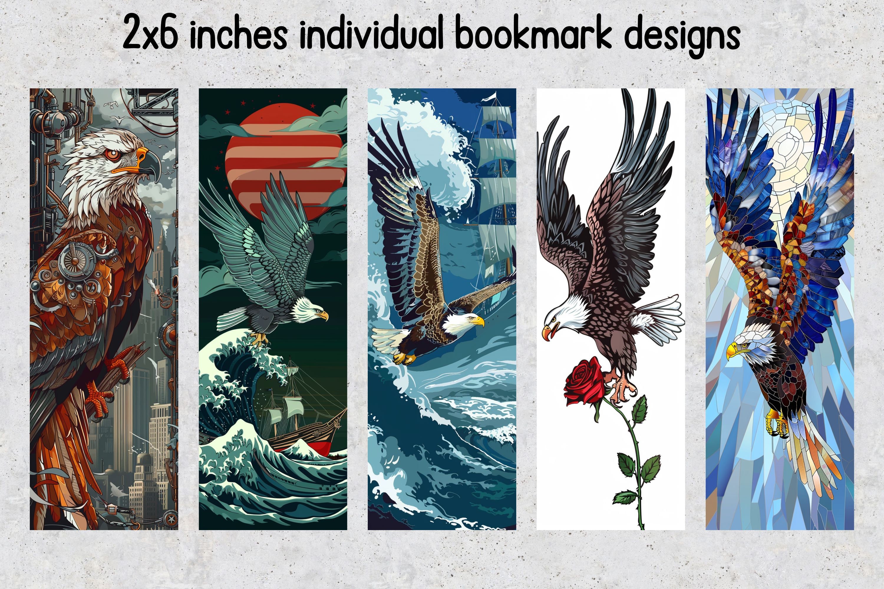 50 Wild Eagle Printable Bookmarks, Eagle Download Bookmark Sheets ...