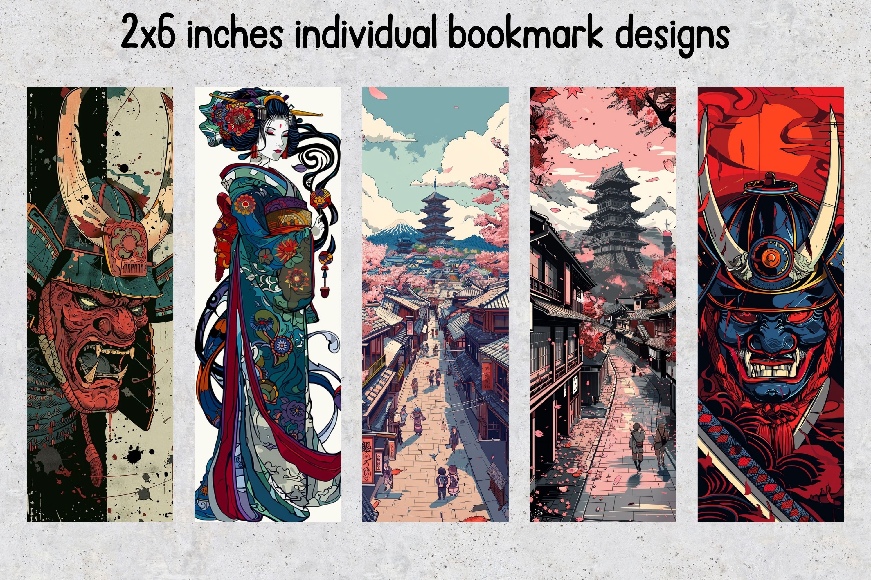 50 Japan Art Printable Bookmarks, Historical Digital Download Bookmark ...